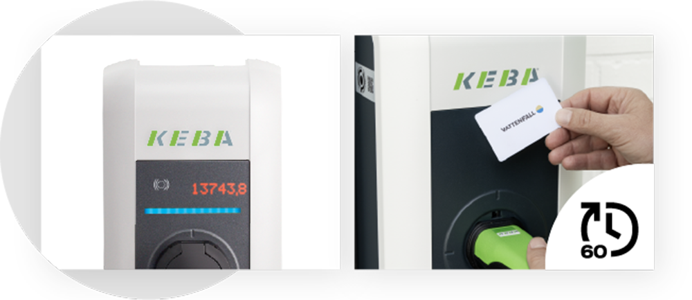 Keba P30 RFID Karte anlernen | Vattenfall