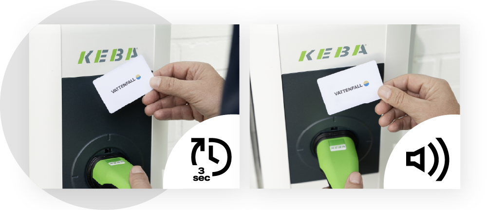 Keba P30 RFID Karte anlernen | Vattenfall